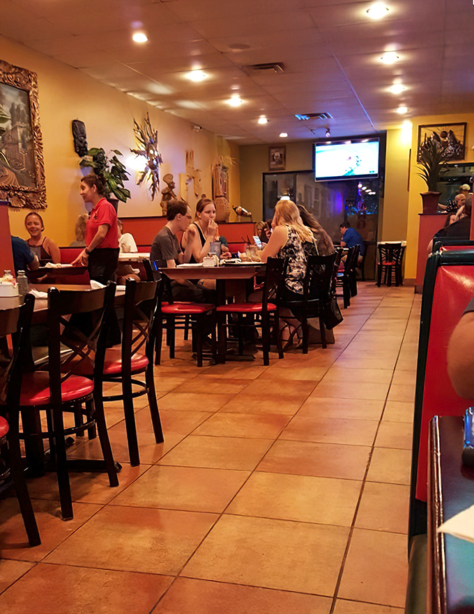 A room full of happy diners, all on a quest for the Holy Grail of Mexican cuisine.