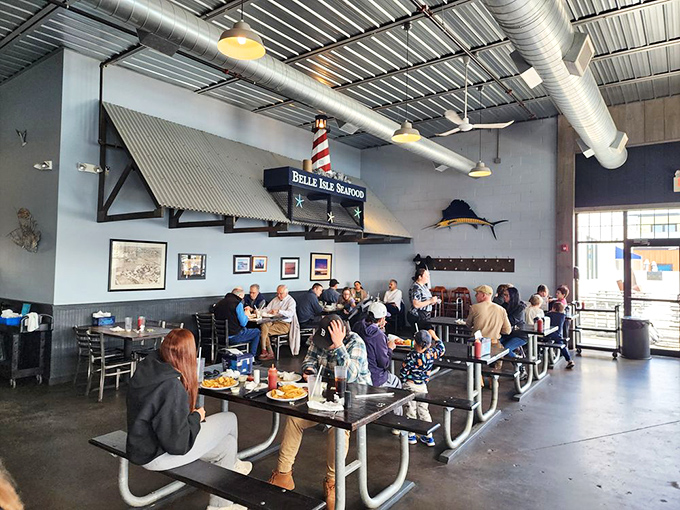 The dining room – where strangers become friends united by the universal language of "Is that the lobster roll? I need that immediately."