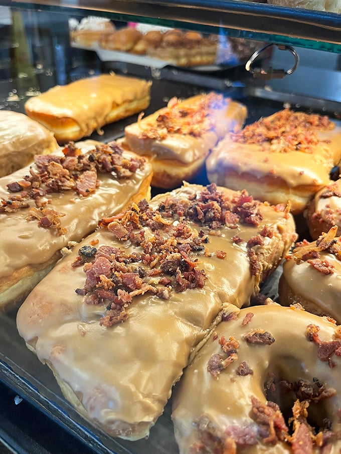 Maple bars with bacon &ndash; proof that sometimes the best relationships are the ones nobody saw coming.
