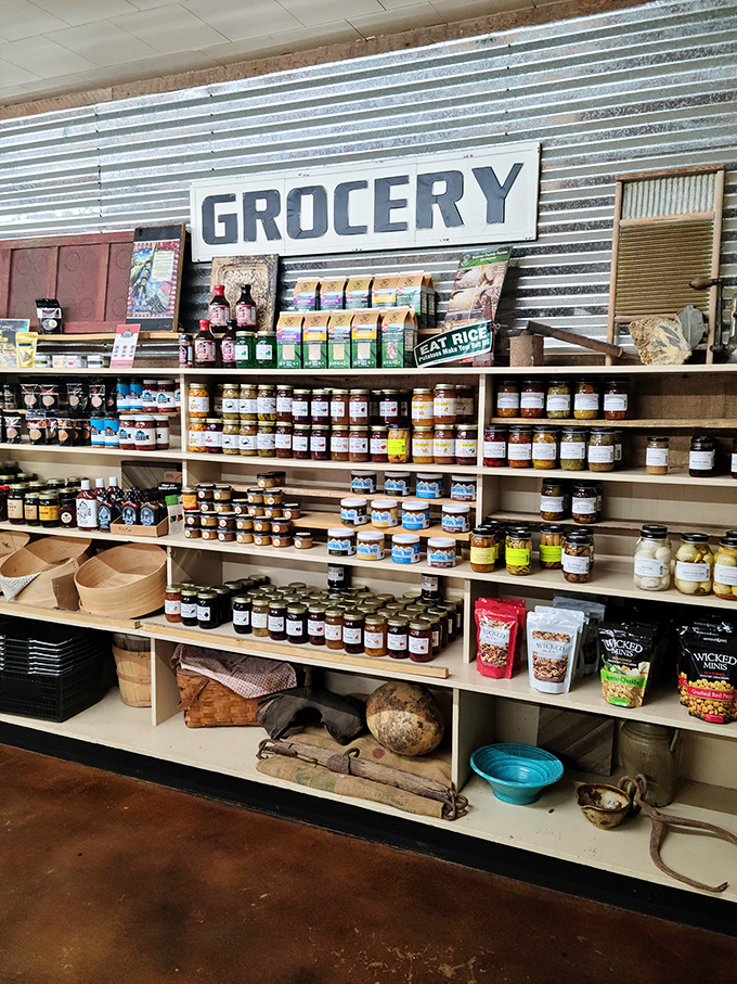 The "GROCERY" sign doesn't lie &ndash; shelves stocked with jars of possibility and the promise of flavors you won't find at chain stores.