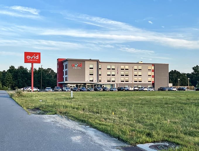 Modern accommodations like the avid hotel welcome visitors to extend their Millsboro adventure beyond just a day trip.