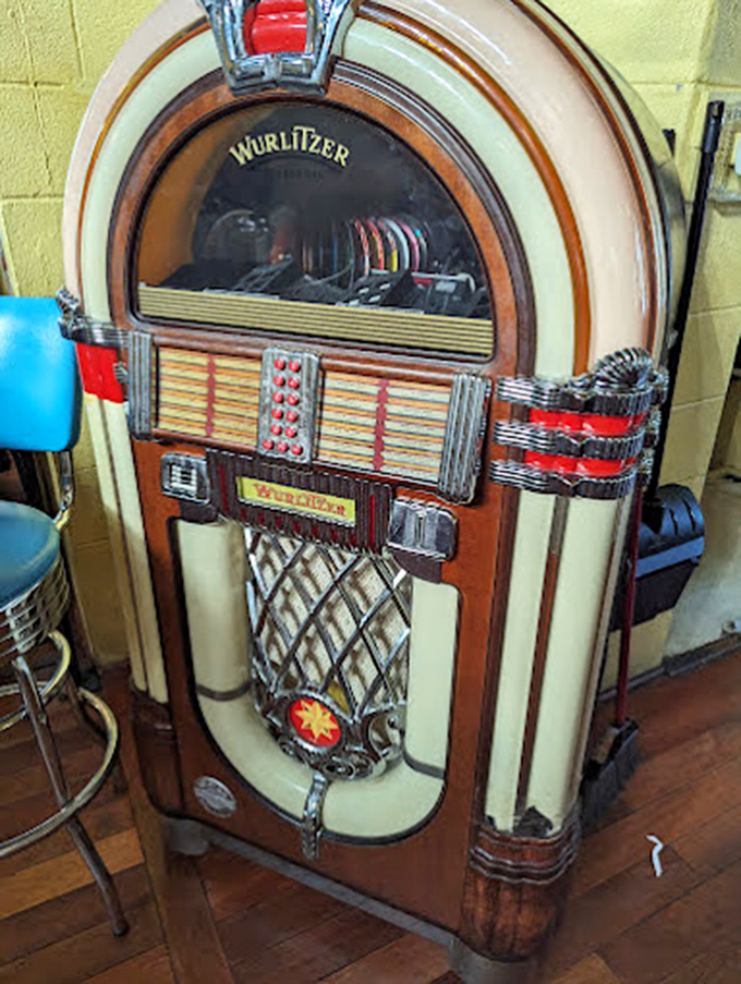 This vintage Wurlitzer jukebox doesn't just play tunes&mdash;it's a time machine to when breakfast came with a side of doo-wop.