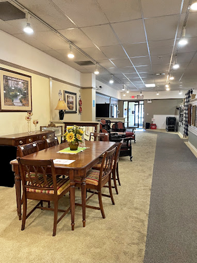 Elegant dining sets await new homes&mdash;this one looking ready to host anything from Sunday family dinners to impromptu friend gatherings.