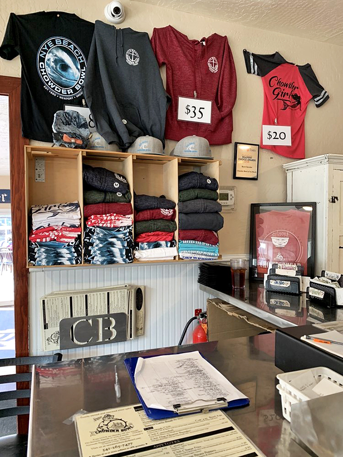The merch wall for when eating the food isn't enough and you need to take the experience home on a t-shirt.
