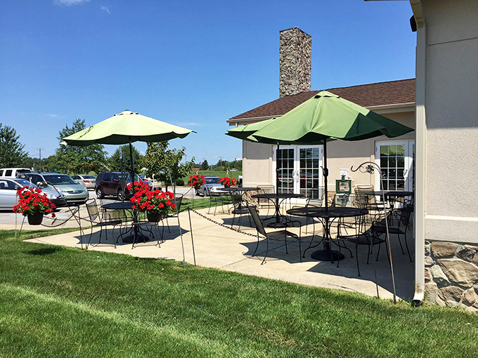 Summer dining al fresco adds a touch of European charm to this all-American diner experience&mdash;umbrellas included, pretension excluded.