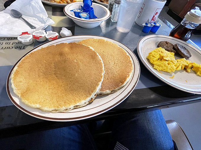 Pancakes the size of vinyl records and just as classic&mdash;these golden discs have been spinning on plates at The Beacon for generations.