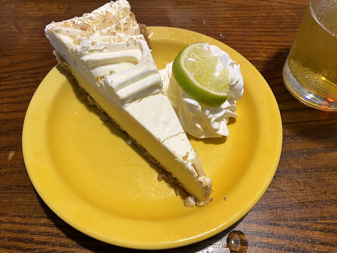 Key lime pie that makes you question every other dessert decision you've ever made. The perfect sweet-tart finale to a seafood feast.