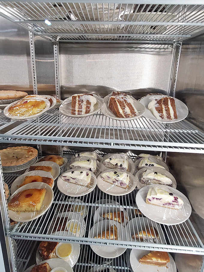 The dessert case: where willpower goes to die. Those layered cakes and cream pies aren't just desserts&mdash;they're edible trophies of baking excellence.