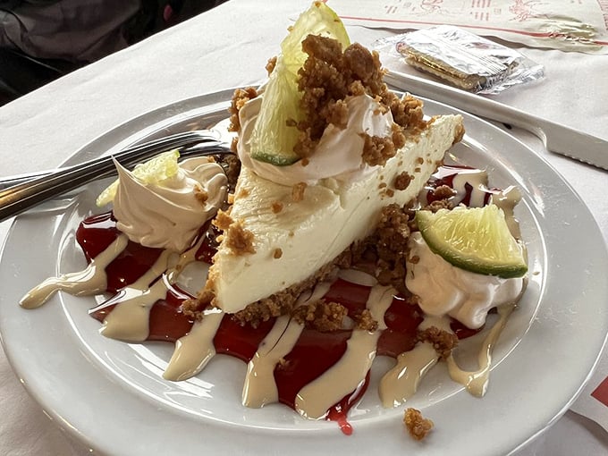 Key lime pie that makes your taste buds do the cha-cha&mdash;tangy, sweet, and creamy with a graham cracker crust that deserves its own fan club.