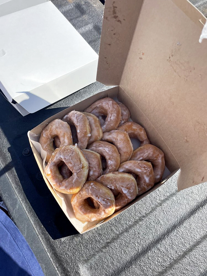 These glazed donuts glisten like they've been touched by angels. Simple, unpretentious, and absolutely perfect.
