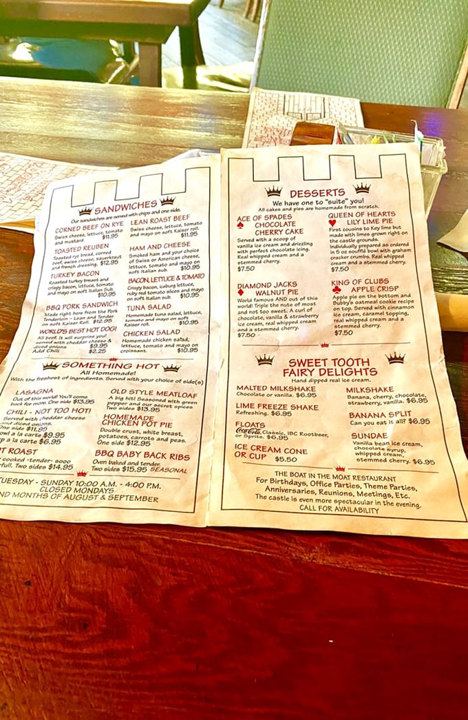 The playing card-themed menu offers "Royal" treats like the Queen of Hearts Cherry Cake. Solomon knew food should be as playful as his art.