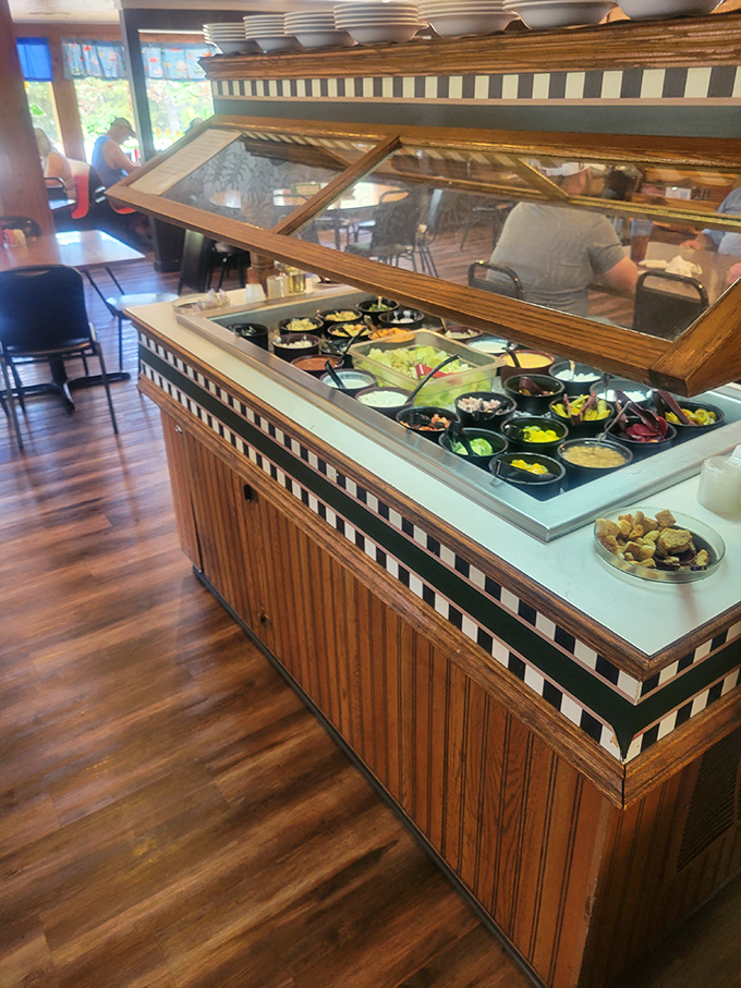 A salad bar that doesn't apologize for being old-school&mdash;where fresh ingredients and homemade dressings remind you why these were once the crown jewels of dining out.