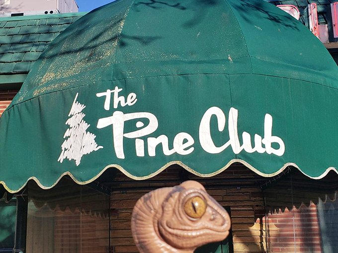 The distinctive green awning with its pine tree logo&mdash;a Dayton landmark that's welcomed generations of steak lovers.