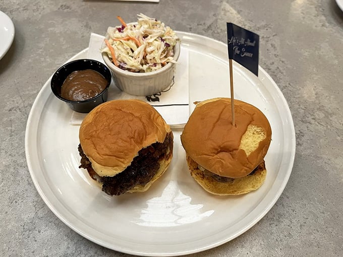 Sliders that prove good things come in small packages&mdash;though you'll need both hands and several napkins to contain all that smoky goodness.