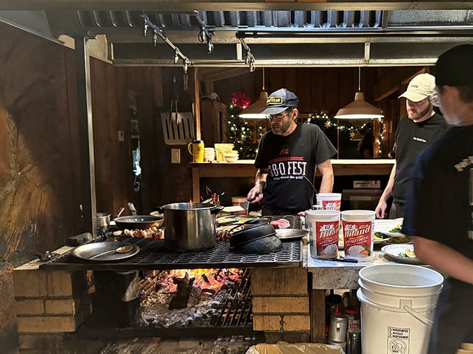 When you cook over open flame in the Ozarks, you earn the right to wear that BBQ battle gear with pride.