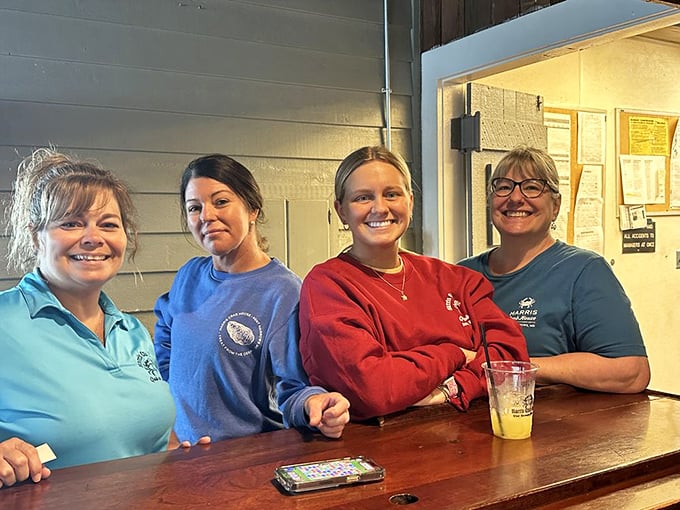 The heart and soul of Harris Crab House &ndash; a staff that treats you like family, minus the awkward holiday conversations.