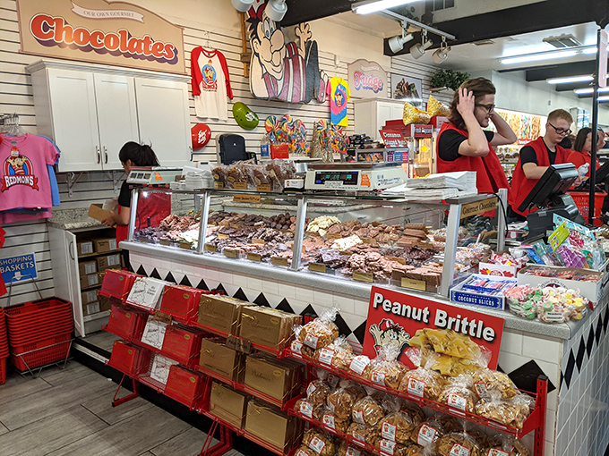 The chocolate counter staff &ndash; unsung heroes with the patience of saints and the power to make or break your day with a perfectly cut slab.