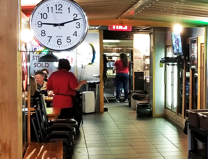 Where the magic happens&mdash;Taylor's staff moving with purpose in a well-choreographed dance of hospitality and steak perfection.