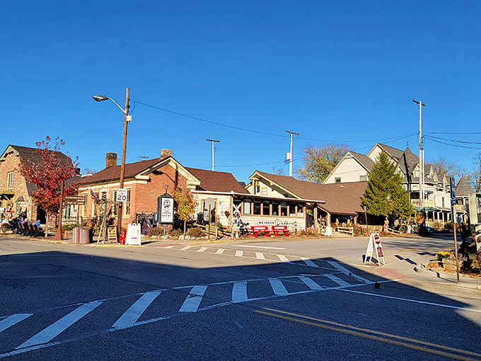 Morning light bathes Nashville's streets in golden possibility. Even the crosswalks seem to invite you to stroll rather than hurry.
