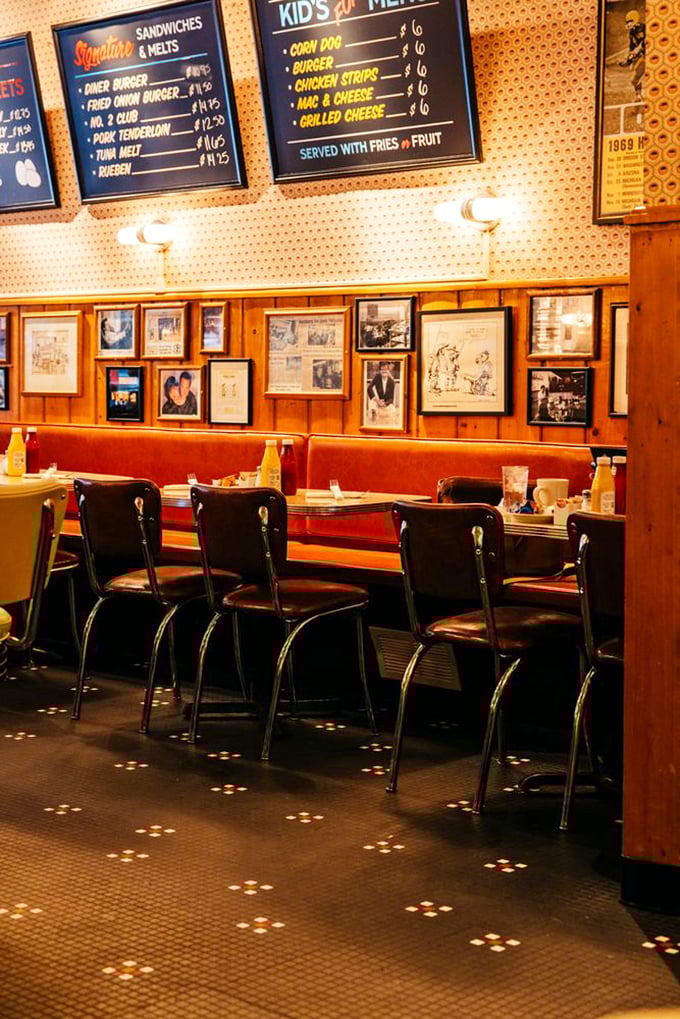 The wall where hamburgers meet history. Presidential candidates know: win the booth, win the heart of Iowa.