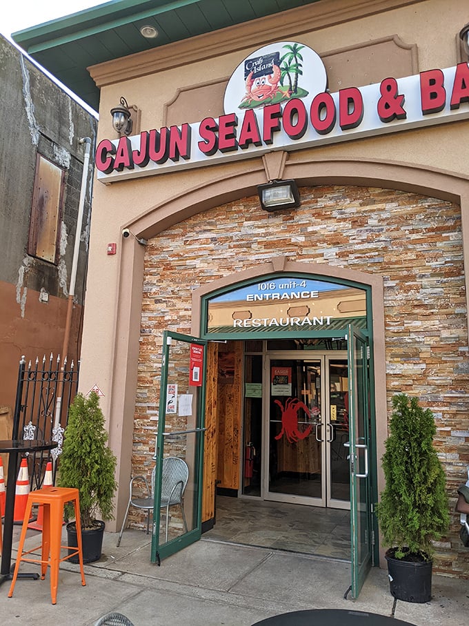 Behind these doors lies a world where seafood meets spice in a delicious dance that will leave you happily exhausted.