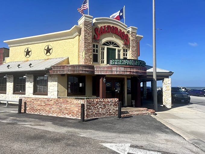 Where sea meets sirloin. This Galveston landmark proves that ocean air somehow makes beef taste even better.