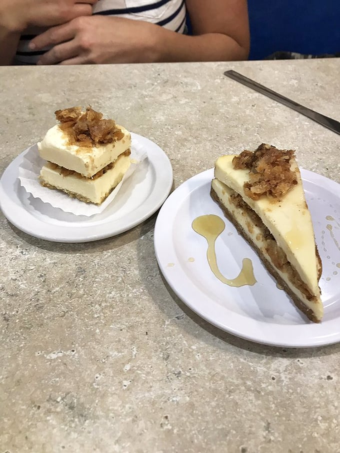 Baklava cheesecake: where two dessert superpowers join forces to create something so delicious it should require a permission slip.