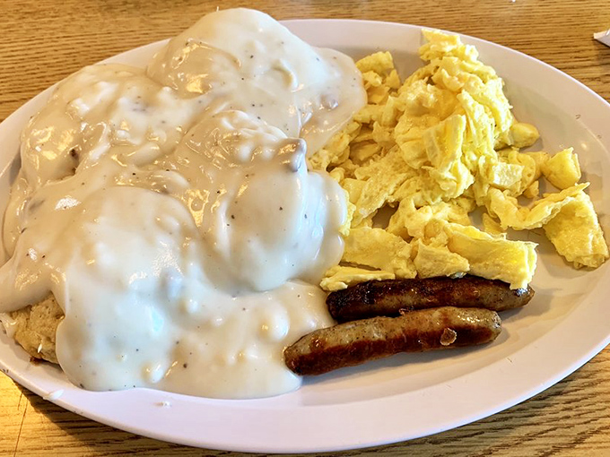 Biscuits and gravy &ndash; the comfort food equivalent of a warm hug from your favorite grandparent. This gravity-defying sauce blankets everything in happiness.