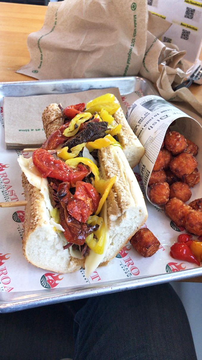 What looks like a sandwich but feels like a warm hug? This Black Angus brisket masterpiece that might just make you weep with carnivorous joy.