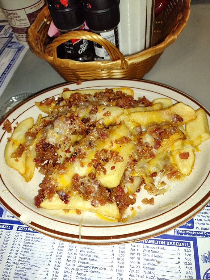 Loaded fries that don't know the meaning of moderation. Cheese, bacon, and whatever else makes life worth living.