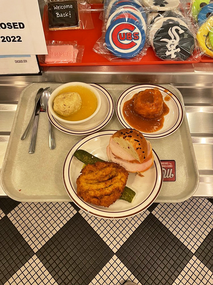 A turkey sandwich that makes Thanksgiving leftovers look like amateur hour. The onion roll is just showing off at this point.