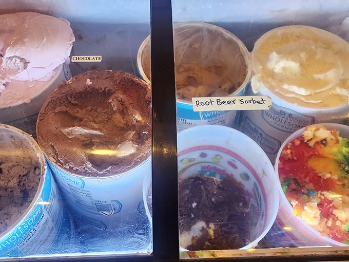 The ice cream selection includes root beer sorbet &ndash; proof that someone in the kitchen understands the importance of childhood nostalgia in adult comfort food.