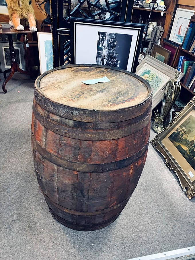 This weathered barrel wasn't born yesterday&mdash;or last century. It's witnessed more history than most college professors and has the patina to prove it.