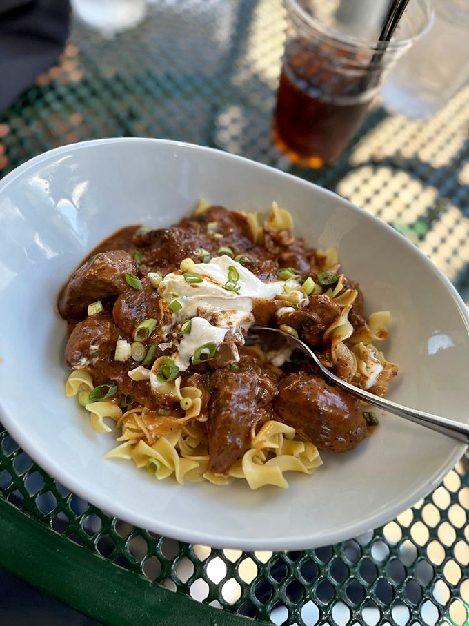 Beef stroganoff that would make your grandmother jealous. Comfort food elevated to an art form.