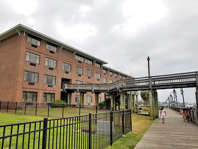 The Riverwalk connects visitors to Wilmington's lifeblood&mdash;the Cape Fear River&mdash;where modern accommodations meet historic waterfront views.