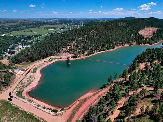 Bradner Reservoir offers a stunning turquoise jewel surrounded by pine-covered hills. Water this beautiful should come with a professional photographer.