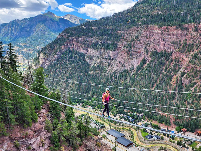 The via ferrata experience takes "hanging out in Ouray" to an entirely different level &ndash; literally suspended between earth and sky.