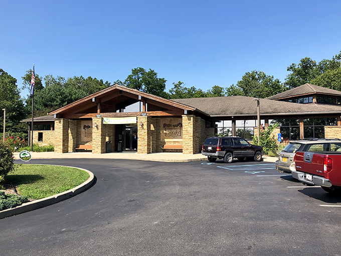 The Brown County Public Library offers literary treasures in a setting that perfectly balances rustic charm with modern accessibility.