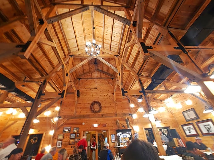 Vaulted ceilings that make engineers whistle with appreciation while you're too busy savoring your meal to look up.