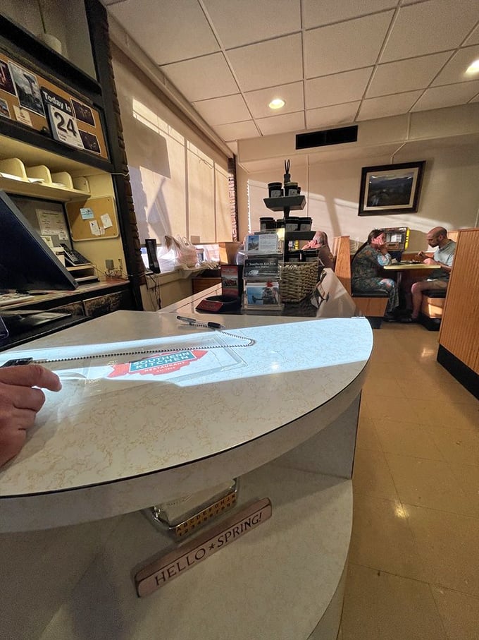 The host station &ndash; where "Hello Spring!" isn't just a seasonal greeting but the permanent attitude of a restaurant that's weathered decades.