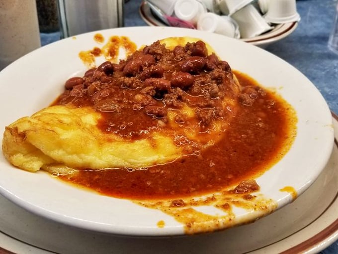 That's not just a chili omelet&mdash;it's a flavor explosion wrapped in egg, where spice meets cheese in a relationship that was clearly meant to be.