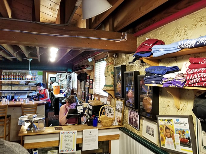 Part country store, part breakfast haven&mdash;the cafe's retail corner reminds you to take home souvenirs of your culinary adventure.