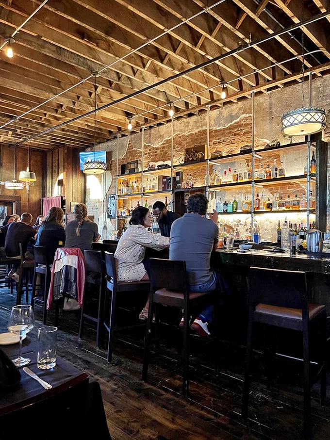 The bar at Geraldine's&mdash;where strangers become friends and friends become regulars. Notice how nobody's looking at their phones?