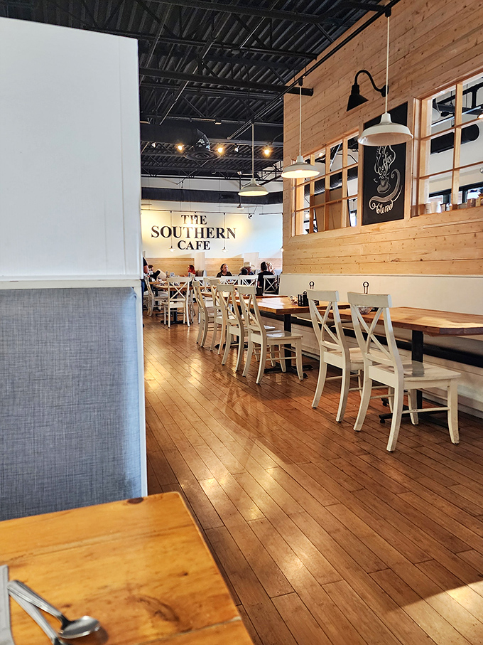 Light-filled dining space where modern meets rustic. The kind of place where you'll want to linger long after your plate is clean.