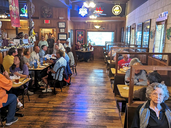 Where strangers become friends over shared love of good food. Notice how nobody's looking at their phones? That's the power of great cuisine.