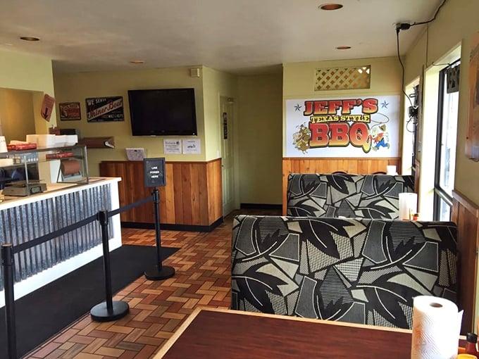 No-nonsense interior with just enough Texas charm to remind you that great barbecue doesn't need fancy surroundings to shine.