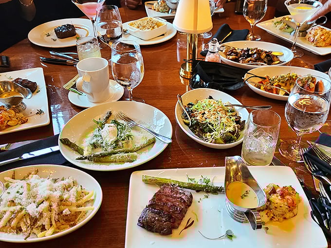 A table spread that turns dinner into an event. When your meal requires strategic planning, you know you're in for something special.