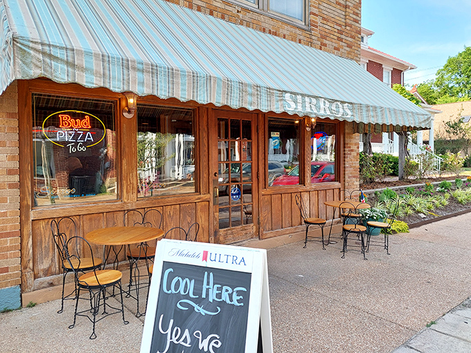 The striped awning and sidewalk seating at this local eatery promise simple pleasures and hometown flavors without any big-city pretension.
