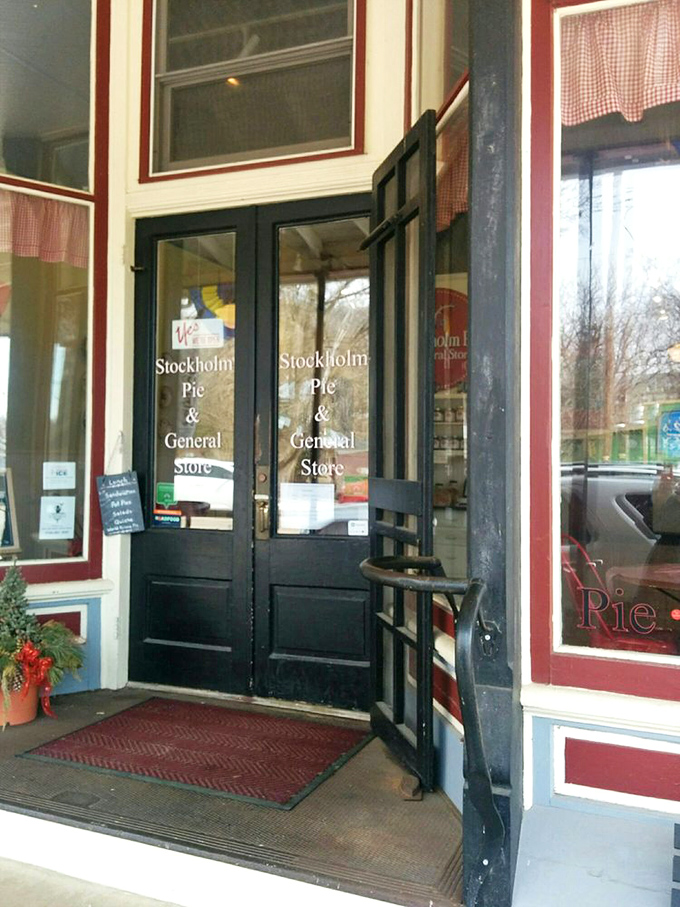 The entrance beckons like a portal to a simpler, more delicious time. Those vintage doors with gleaming glass panels aren't just an entrance&mdash;they're a time machine.