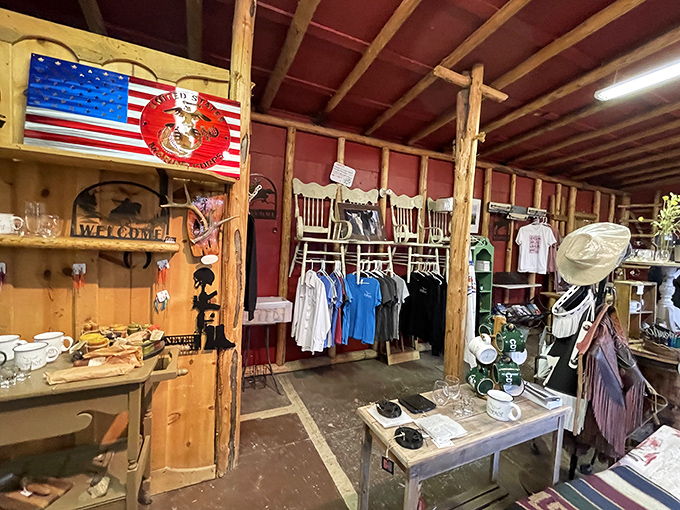 Cowboys may have traded horses for pickup trucks, but this trading post/gift shop maintains the spirit of the frontier.